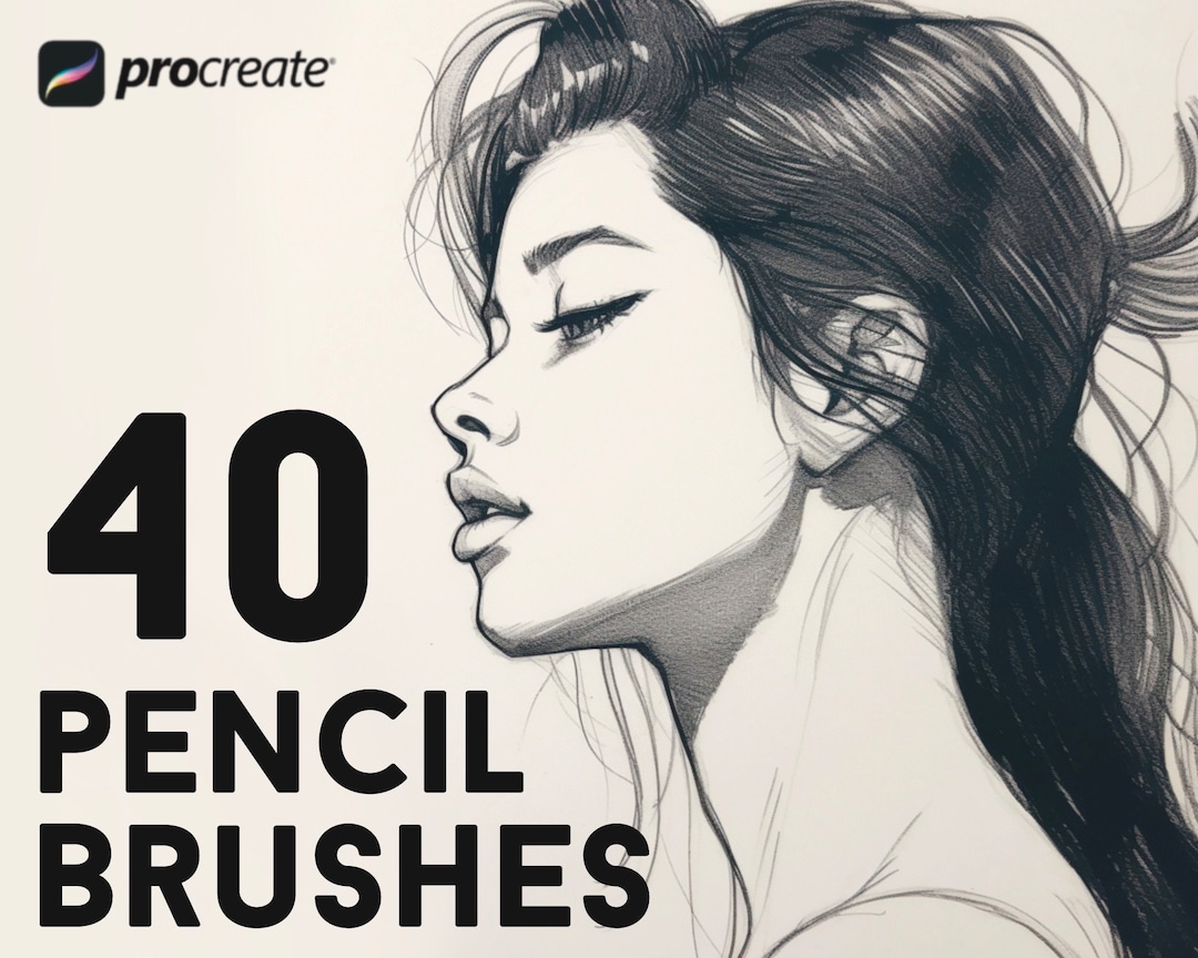 40 Pencil Brush for Procreate, Brushes for Ipad, Pencil Brushes ...