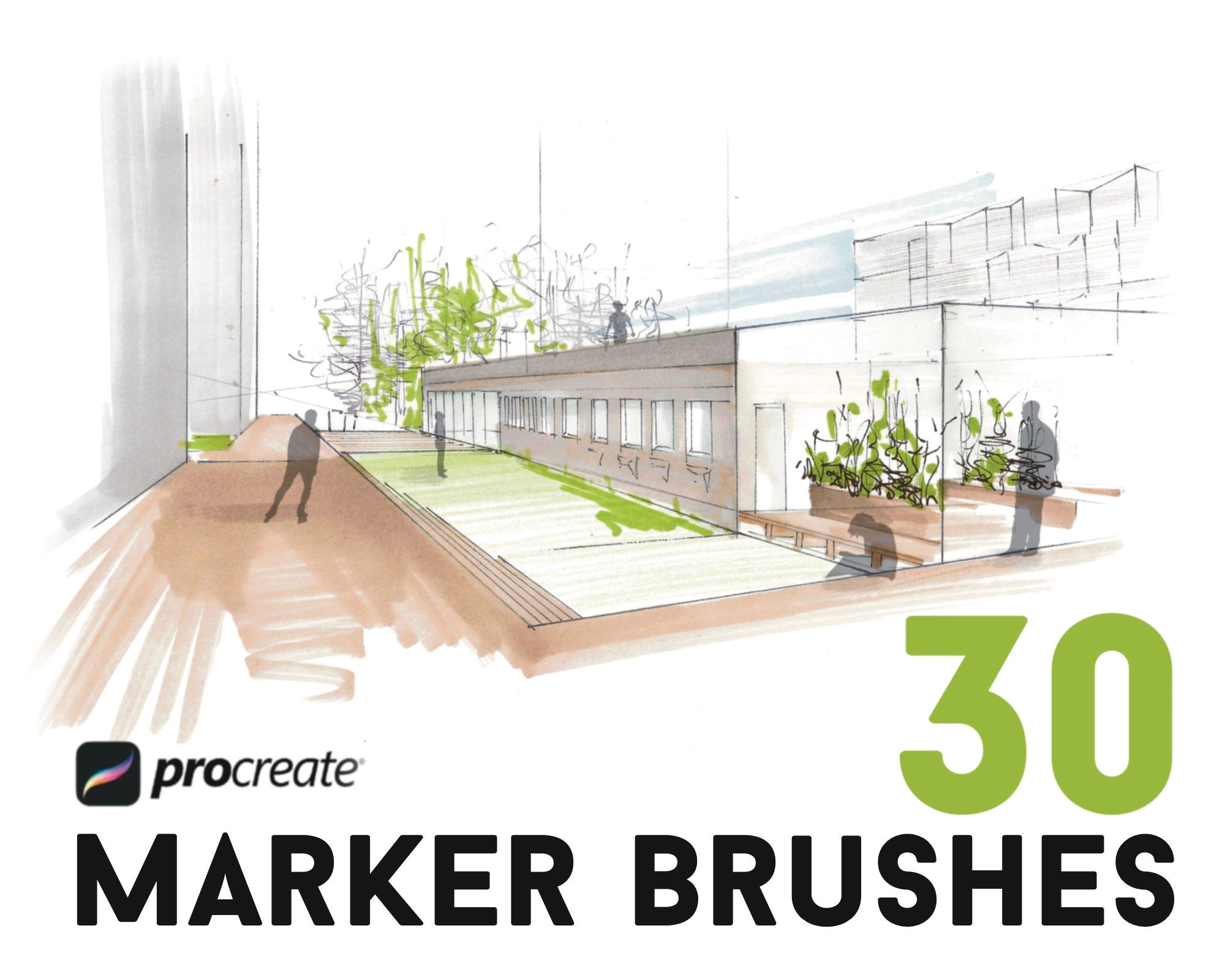 30 Markers Brushset for Procreate Marker Digital Brushes - Etsy