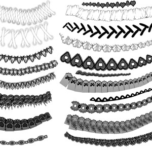 150 Procreate Lace Texture Brushes. Lace Brushes Set, Lace Stamps for ...