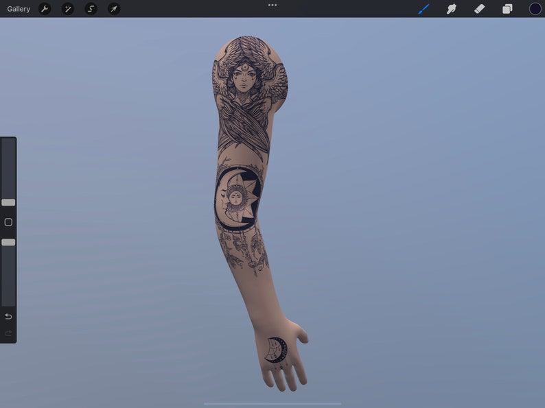 3D Female Human Model for Procreate, Tattoo Model, Procreate Tattoo ...