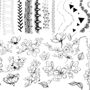 200 Manga Procreate Brushes: Speedline, Lace, Sakura, Halftone (digital ...