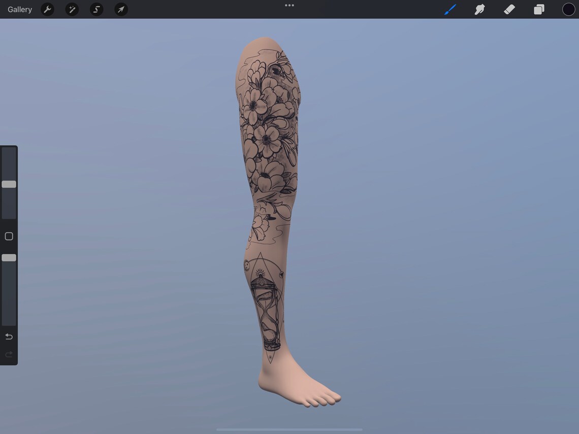 3D Female Human Model for Procreate, Tattoo Model, Procreate Tattoo ...