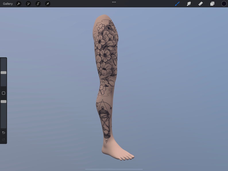 3D Female Human Model for Procreate, Tattoo Model, Procreate Tattoo ...