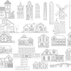 Manga Town Brushes for Procreate, Manga House Brushes, Procreate City ...