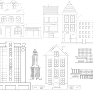 Manga Town Brushes for Procreate, Manga House Brushes, Procreate City ...