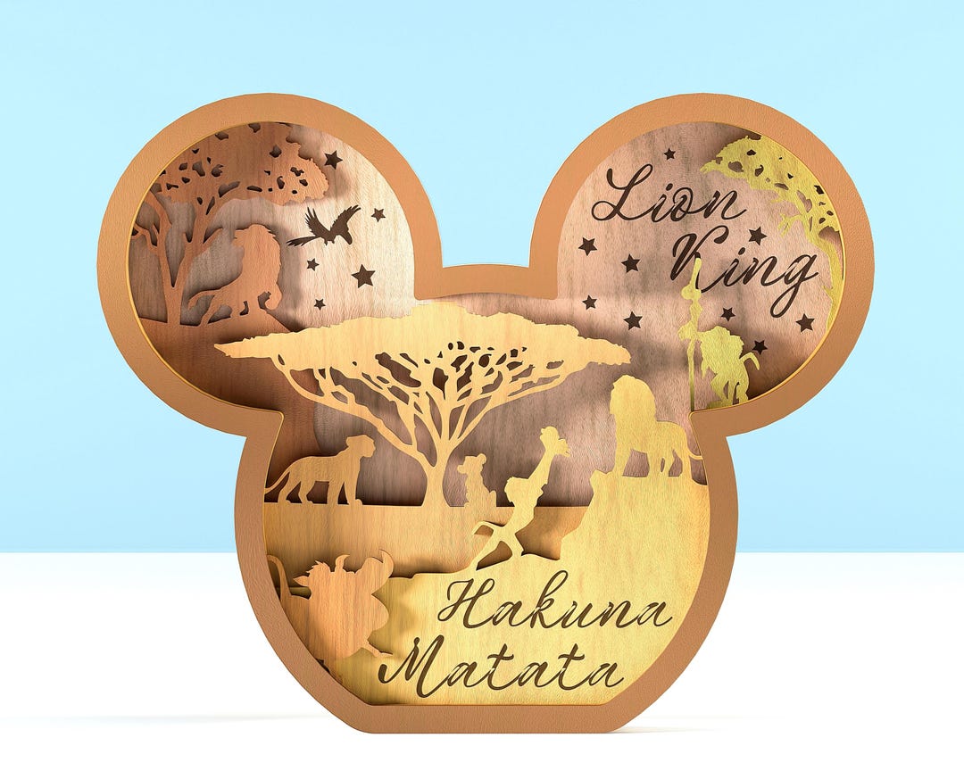 Laser Cut Files, Mouse SVG, Lion SVG, Cartoon, Layer Art Piece for ...