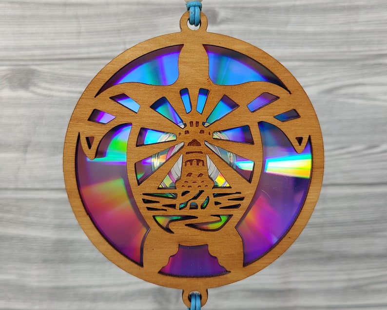 Turtle SVG Suncatcher Repurposing Dvds Cds Laser Cut File - Etsy