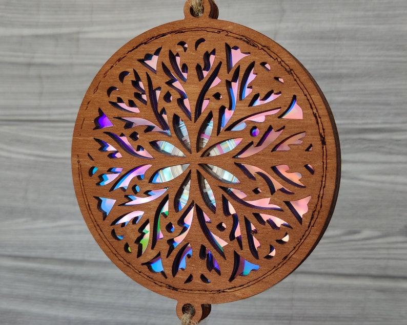 Mandala Suncatcher Repurposing Dvds Cds Laser Cut File - Etsy