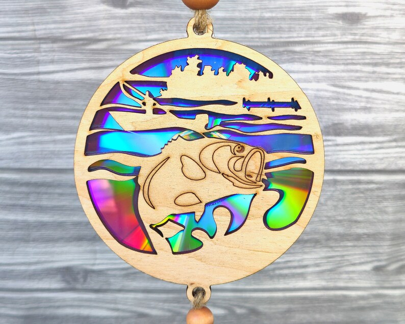 Fishing SVG, Suncatcher, Repurposing Dvds, Cds, Laser Cut File ...