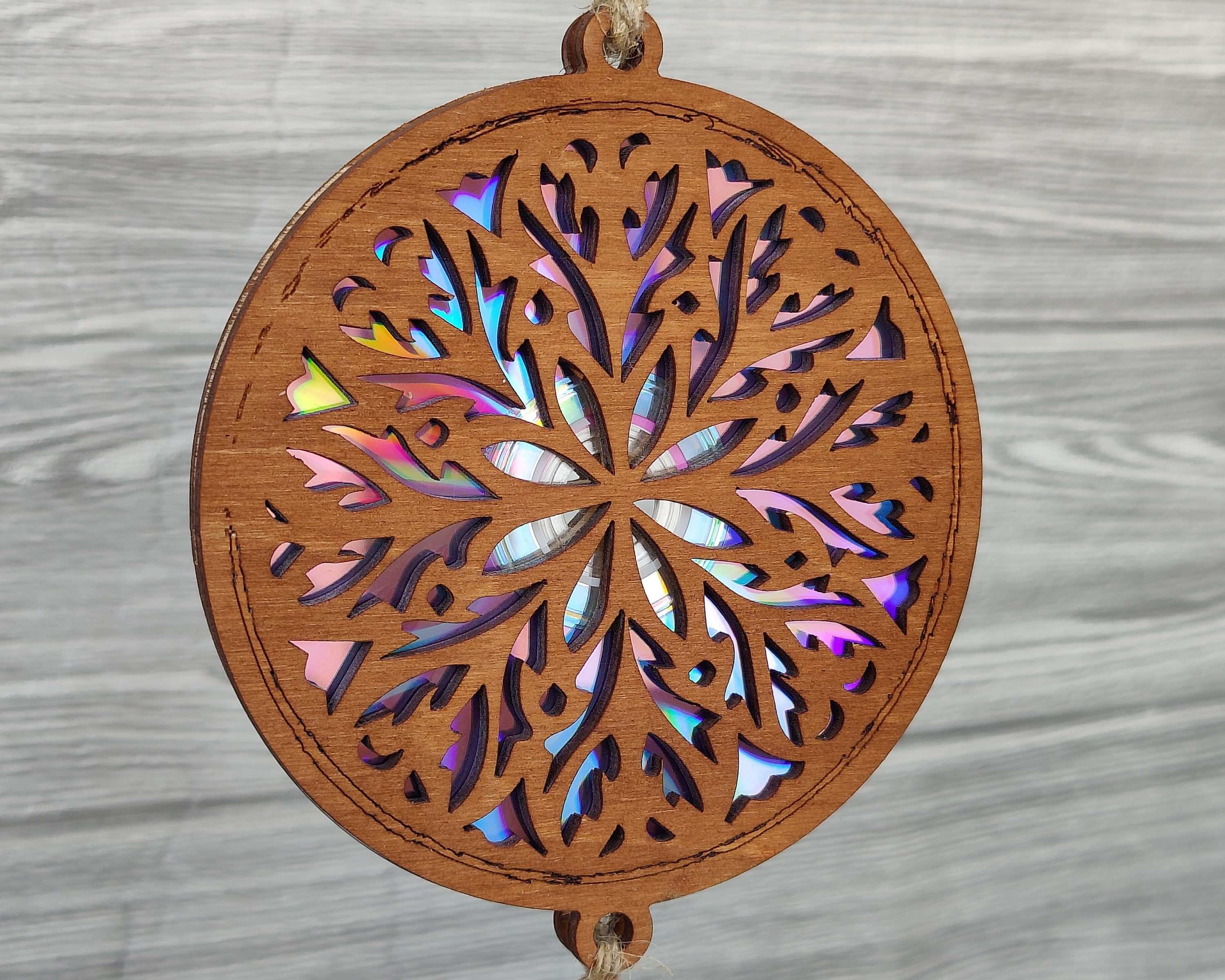 Mandala Suncatcher Repurposing Dvds Cds Laser Cut File - Etsy