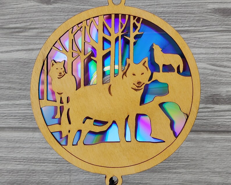 Wolves SVG, Suncatcher, Repurposing Dvds, Cds, Laser Cut File ...