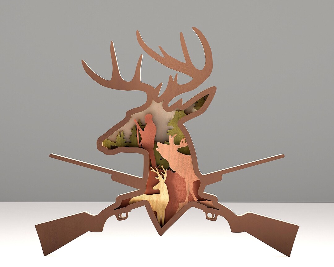 Rifle Svg, Deer Hunting, Laser Cut Files - Layer Art Piece for ...