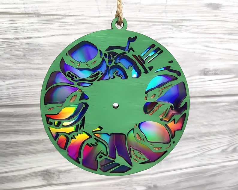 Turtles Svg Ninja Svg Laser Cut Files Glowforge Xtool Suncatcher