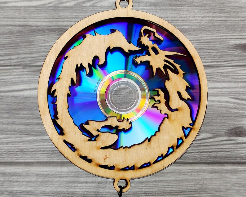 Suncatcher Dragon SVG Repurposing Dvds Cds Laser Cut File - Etsy