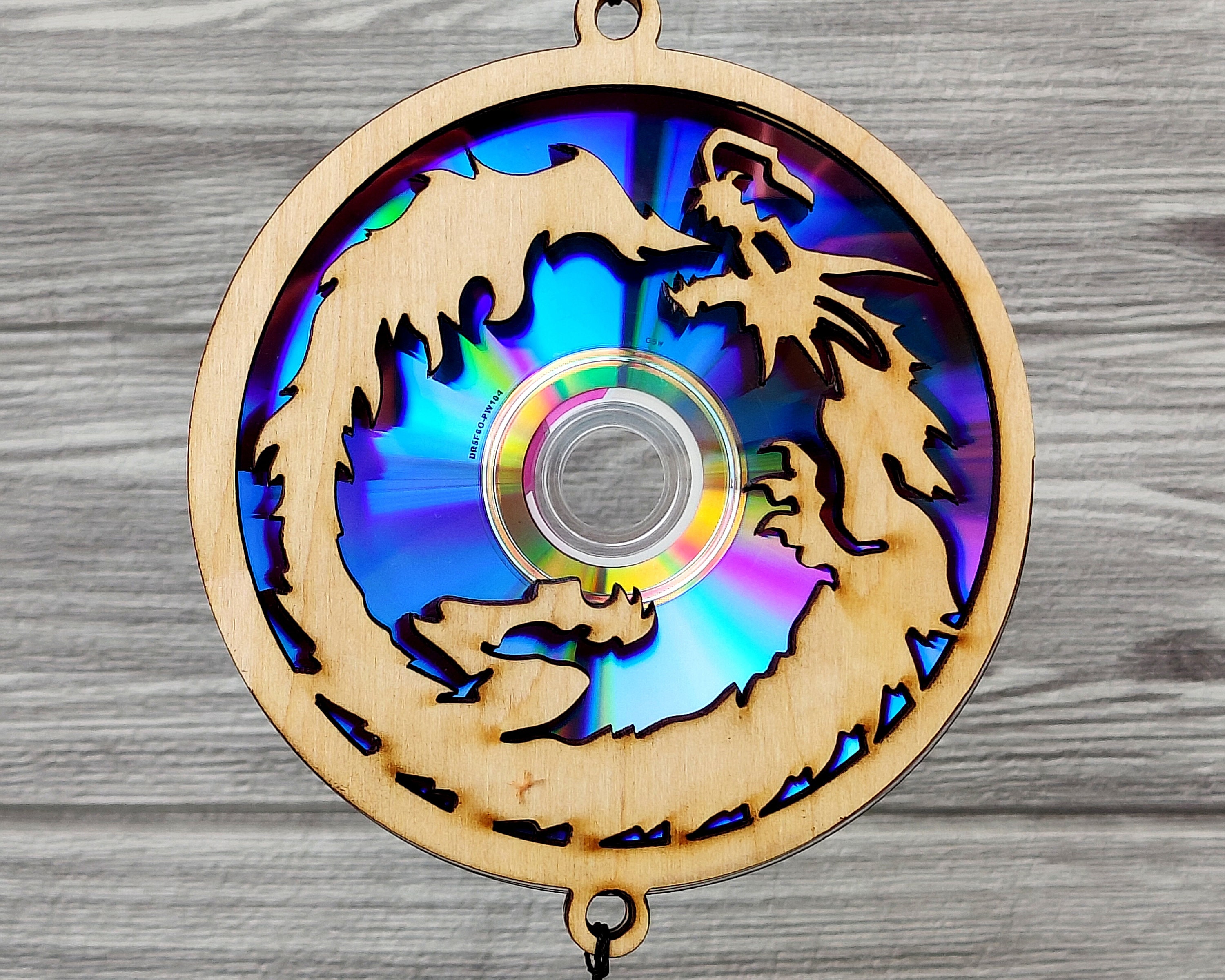 Suncatcher Dragon SVG Repurposing Dvds Cds Laser Cut File - Etsy
