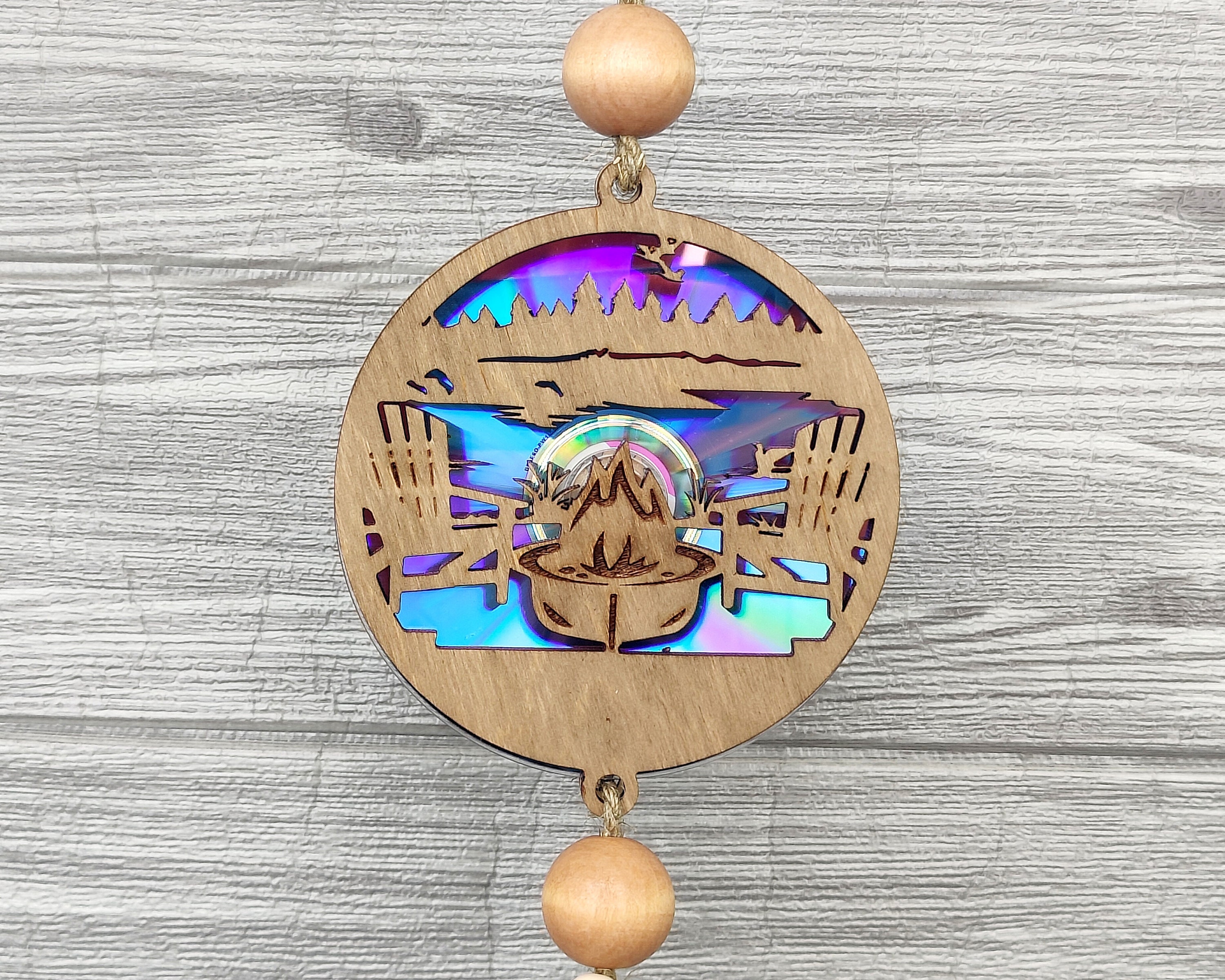 Camping Suncatcher Repurposing Dvds Cds Laser Cut File - Etsy Canada
