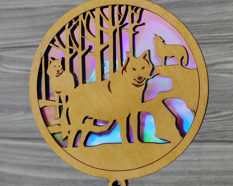 Wolves SVG, Suncatcher, Repurposing Dvds, Cds, Laser Cut File ...