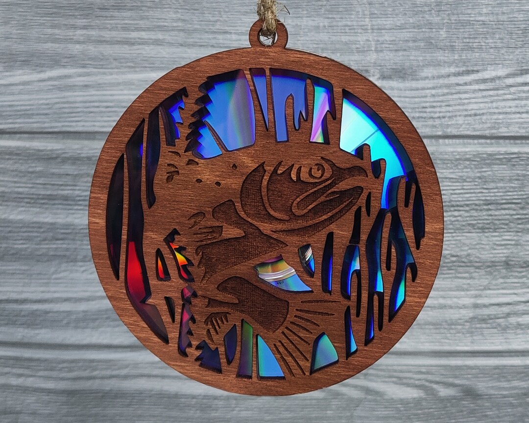 Fish SVG, Suncatcher, Repurposing Dvds, Cds, Laser Cut File, Glowforge ...