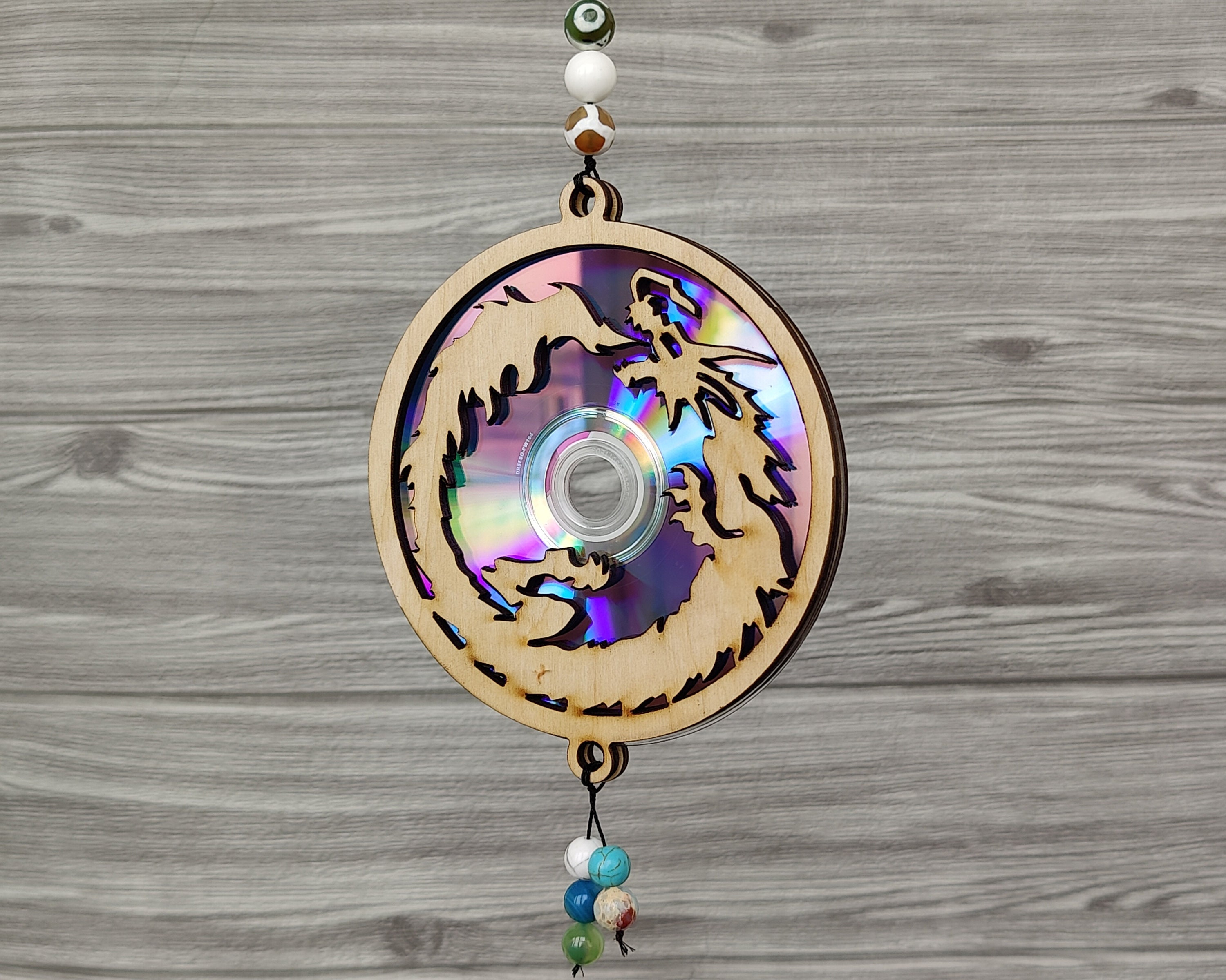 Suncatcher Dragon SVG Repurposing Dvds Cds Laser Cut File - Etsy