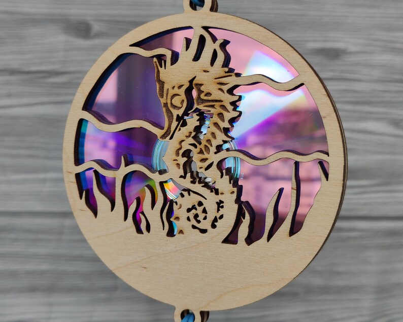 Seahorse SVG, Suncatcher, Repurposing Dvds, Cds, Laser Cut File ...