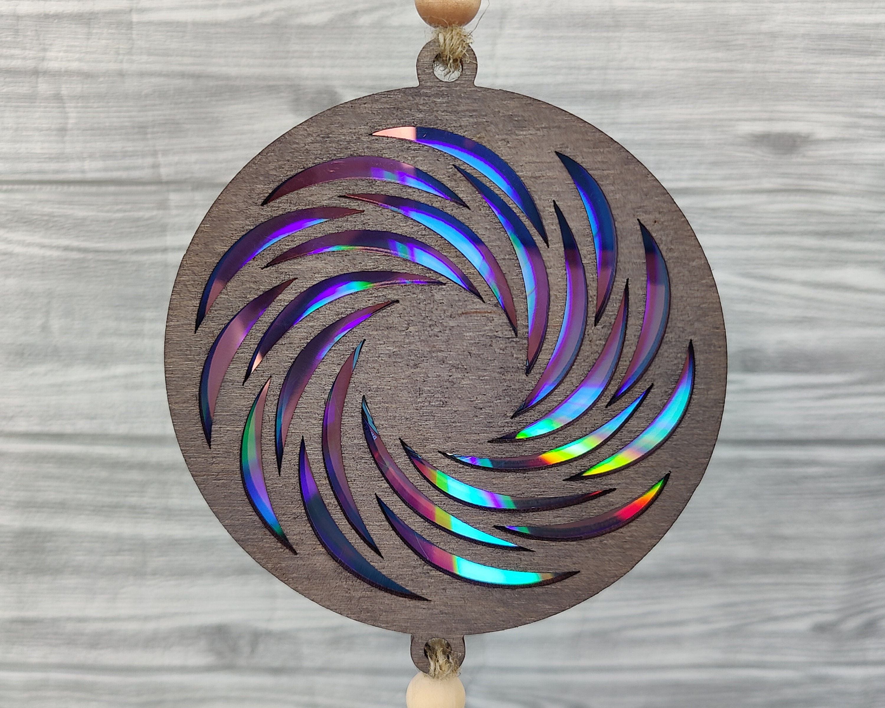 Black Pattern Suncatcher Repurposing Dvds Cds Laser Cut - Etsy