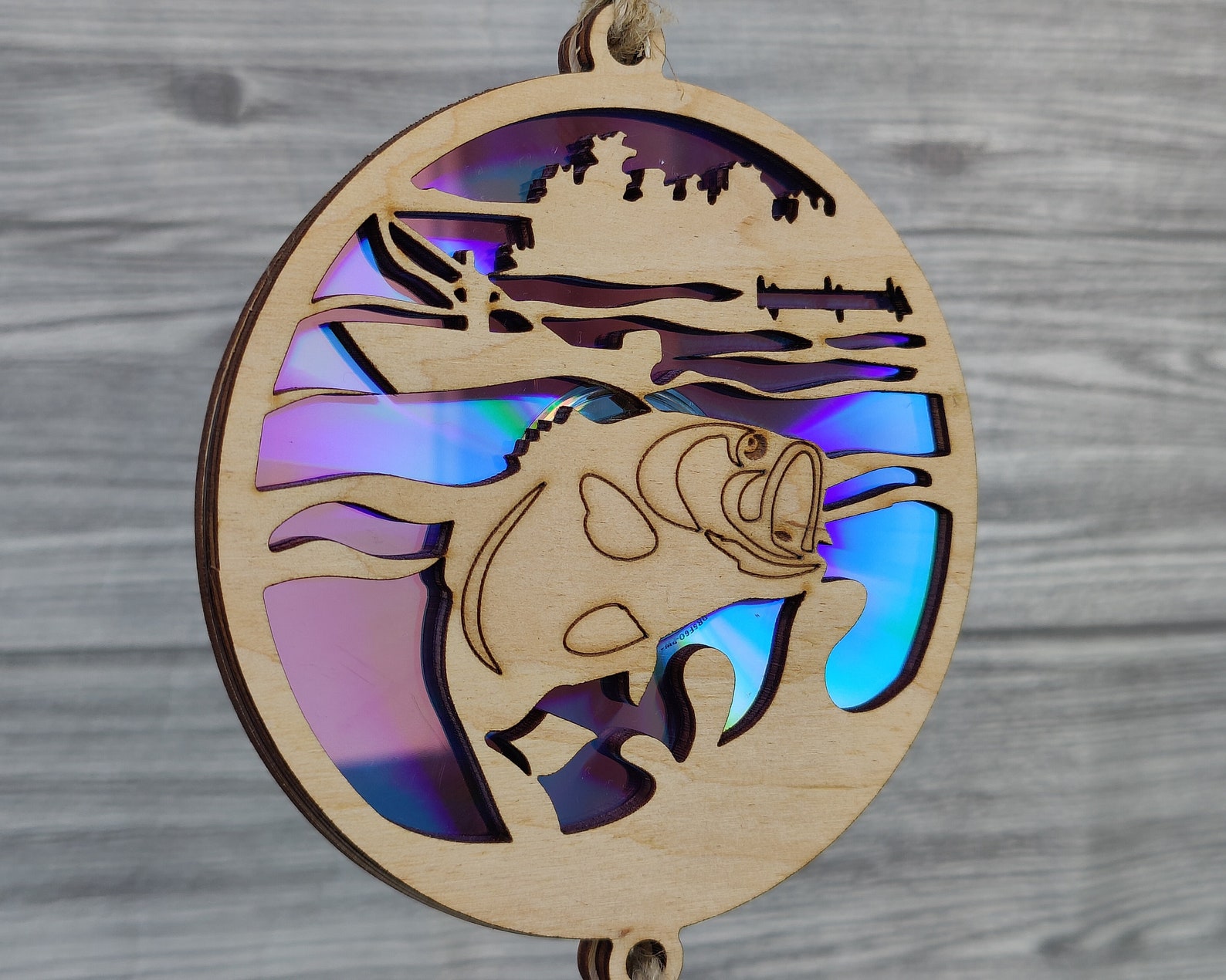 Fishing SVG, Suncatcher, Repurposing Dvds, Cds, Laser Cut File ...