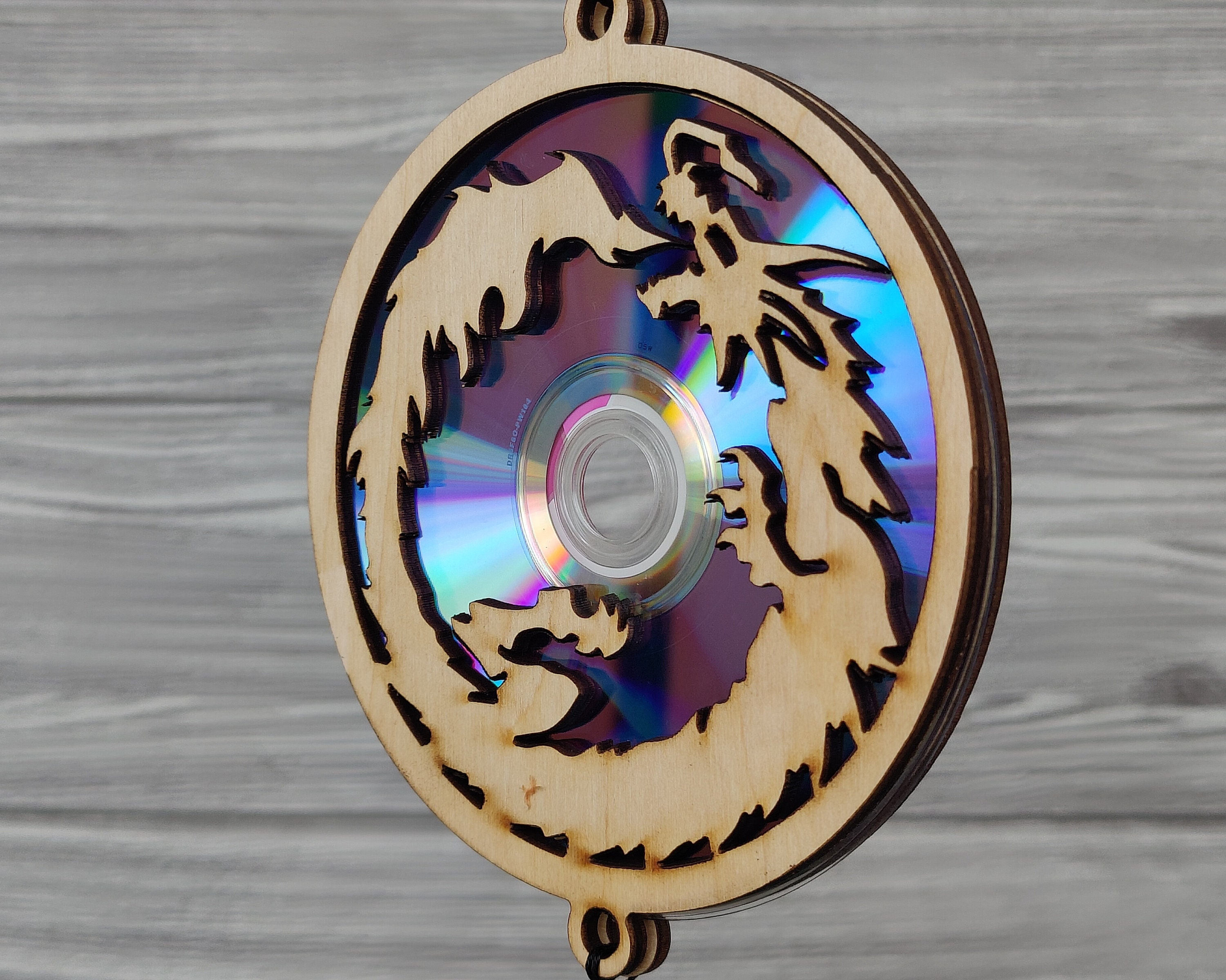 Suncatcher Dragon SVG Repurposing Dvds Cds Laser Cut File - Etsy
