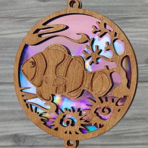 Fish SVG, Suncatcher, Repurposing Dvds, Cds, Laser Cut File, Glowforge ...
