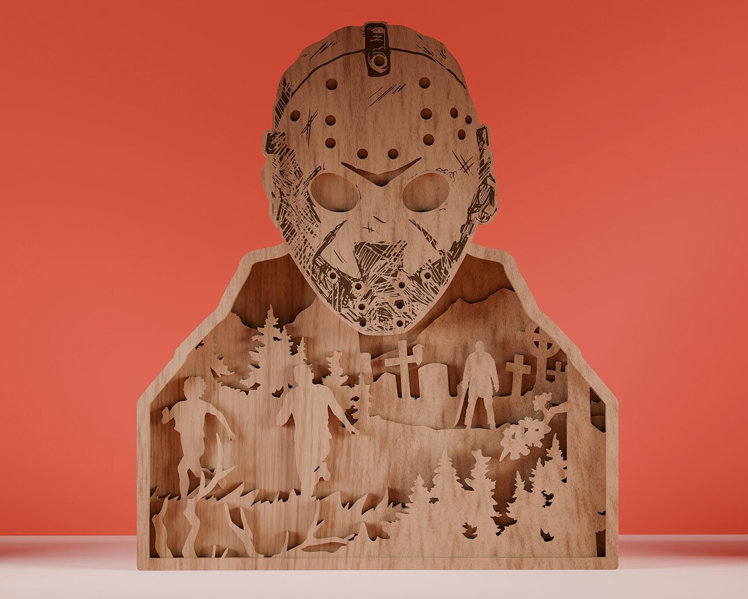 Horror SVG, 3D Multilayer, Laser Cut File, Movie Horror Scene Svg ...