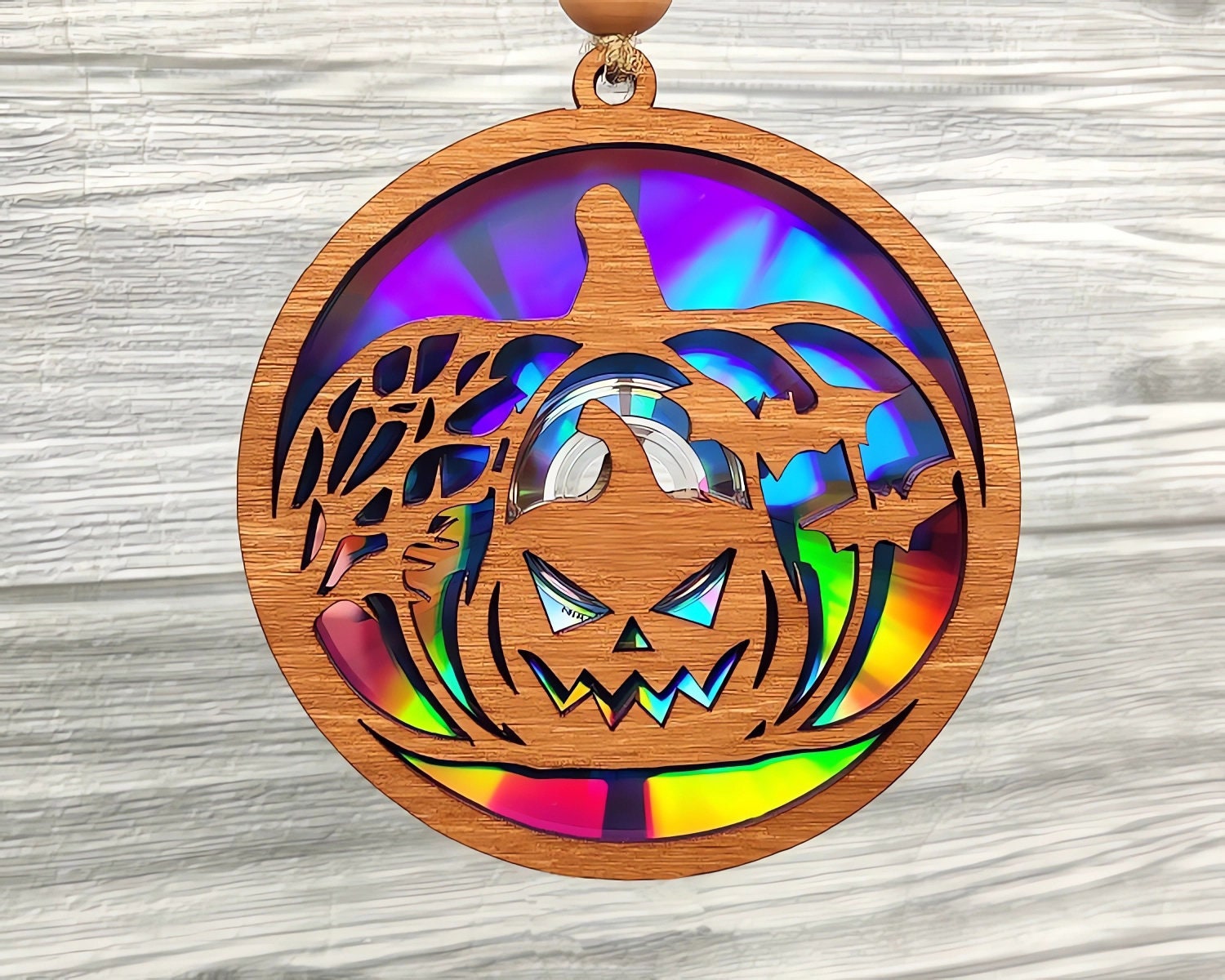 Pumpkin SVG Laser Cut Files Suncatcher Repurposing Dvds - Etsy