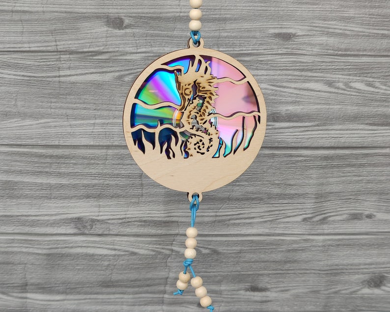 Seahorse SVG, Suncatcher, Repurposing Dvds, Cds, Laser Cut File ...