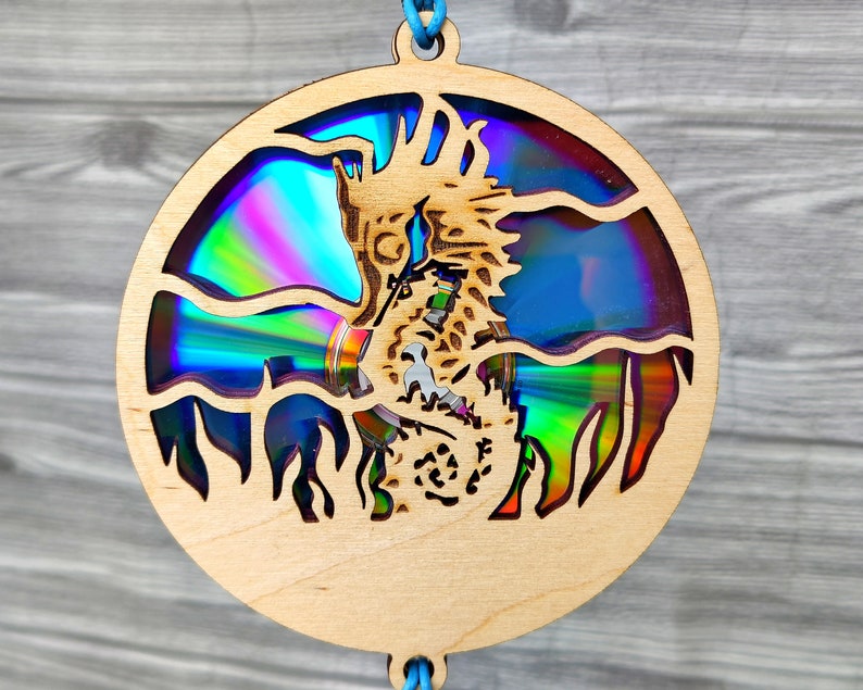 Seahorse SVG, Suncatcher, Repurposing Dvds, Cds, Laser Cut File ...