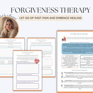 Forgiveness Therapy Worksheets Self Love Template Self Growth Healing ...