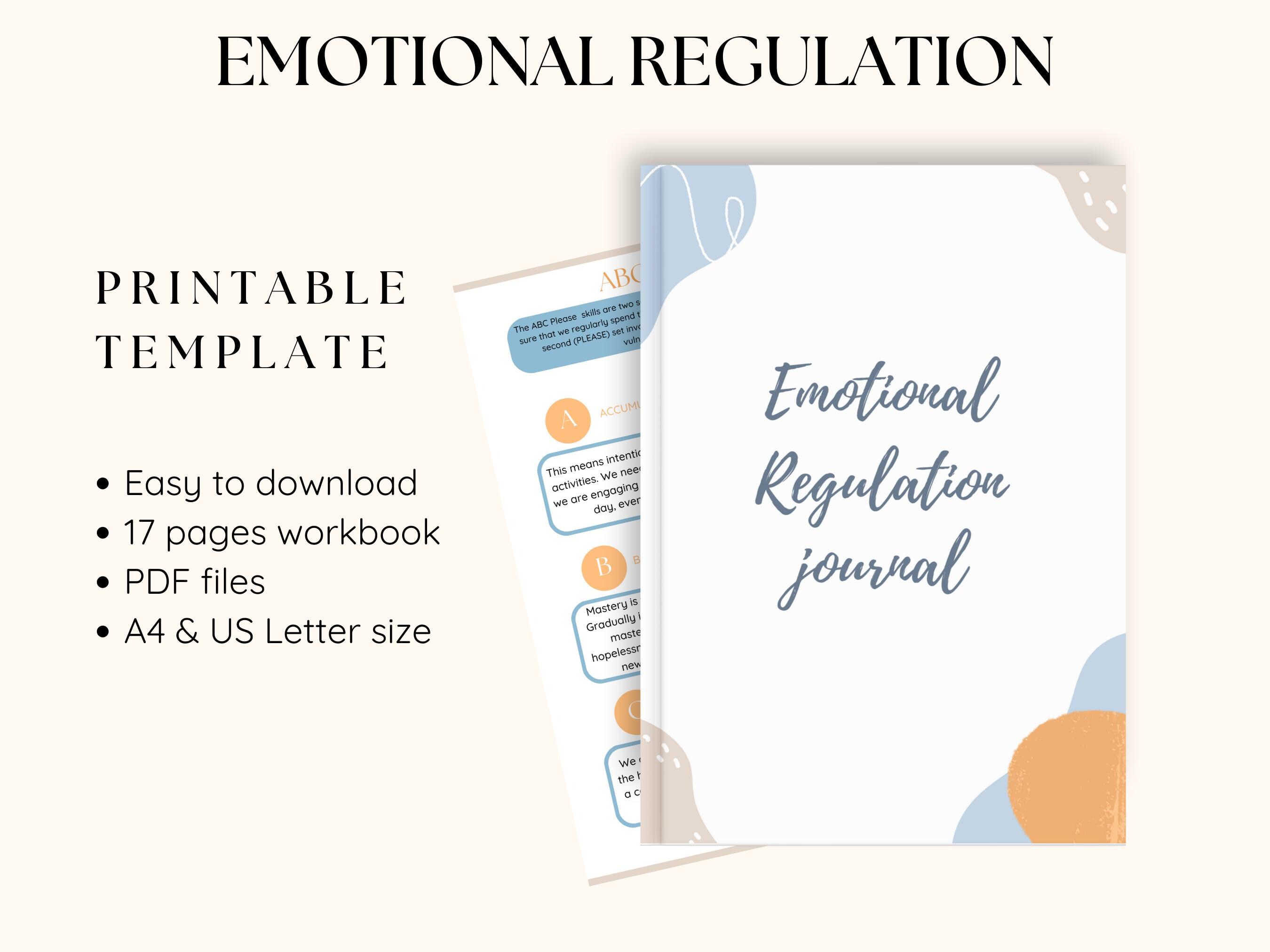 Emotional Regulation Journal - 17-page Printable Self-care Workbook and ...