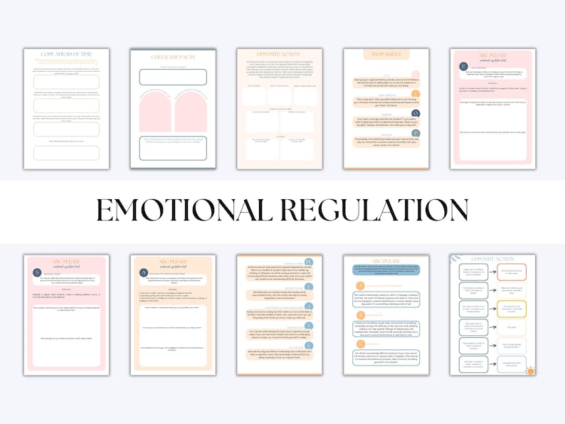 Emotional Regulation Journal - 17-page Printable Self-care Workbook and ...