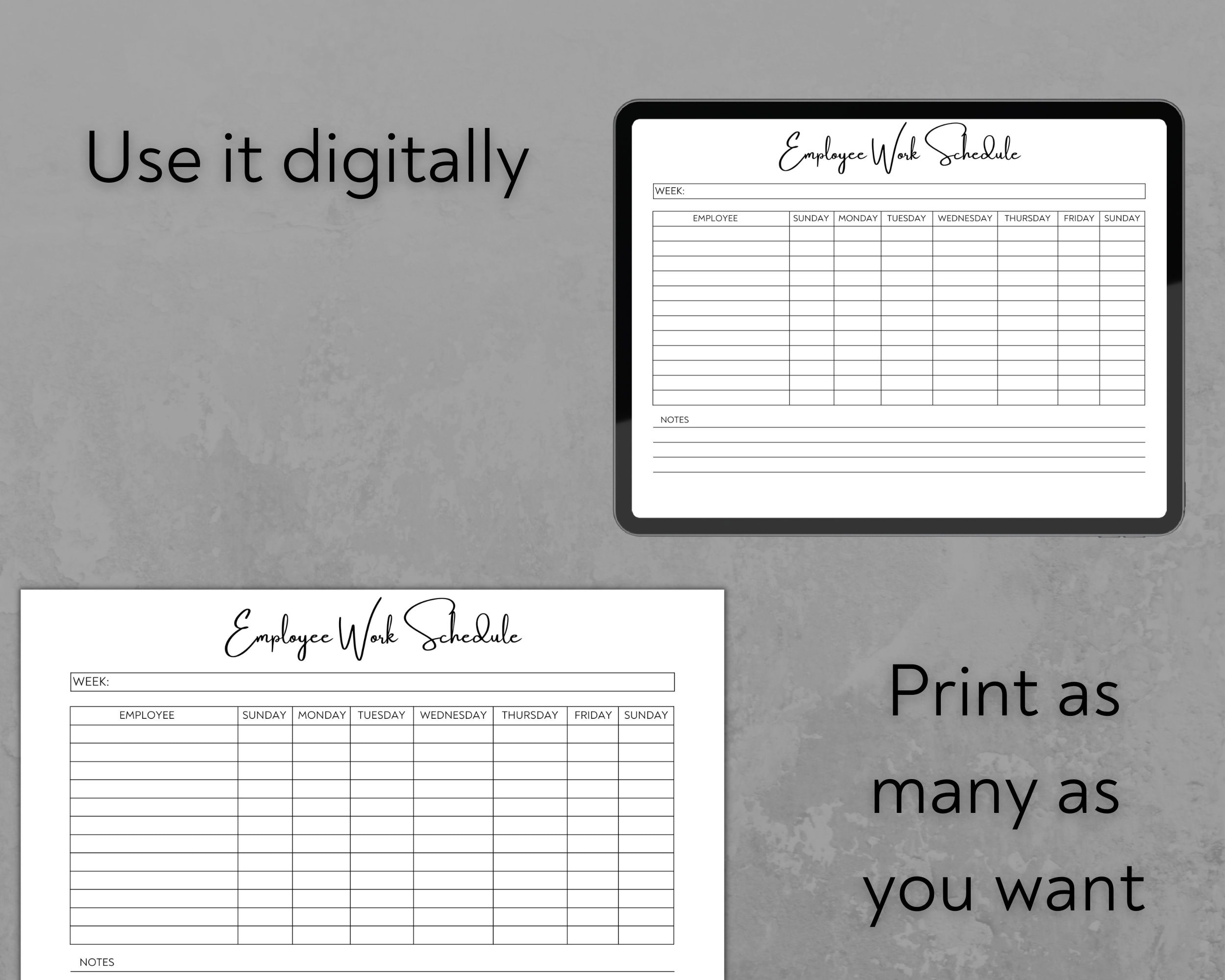 Employee Work Schedule Printable Template Crew Daily Working Etsy employee-work-schedule-printable-template-crew-daily-working-etsy