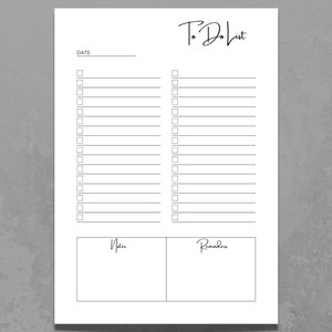To Do List Printable to Do List Template Planner Inserts - Etsy
