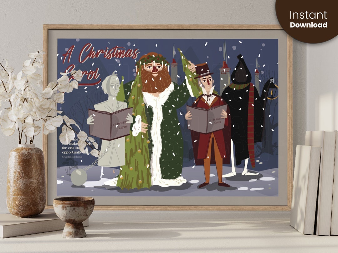 A Christmas Carol Art Print | English Classroom Decoration | English ...