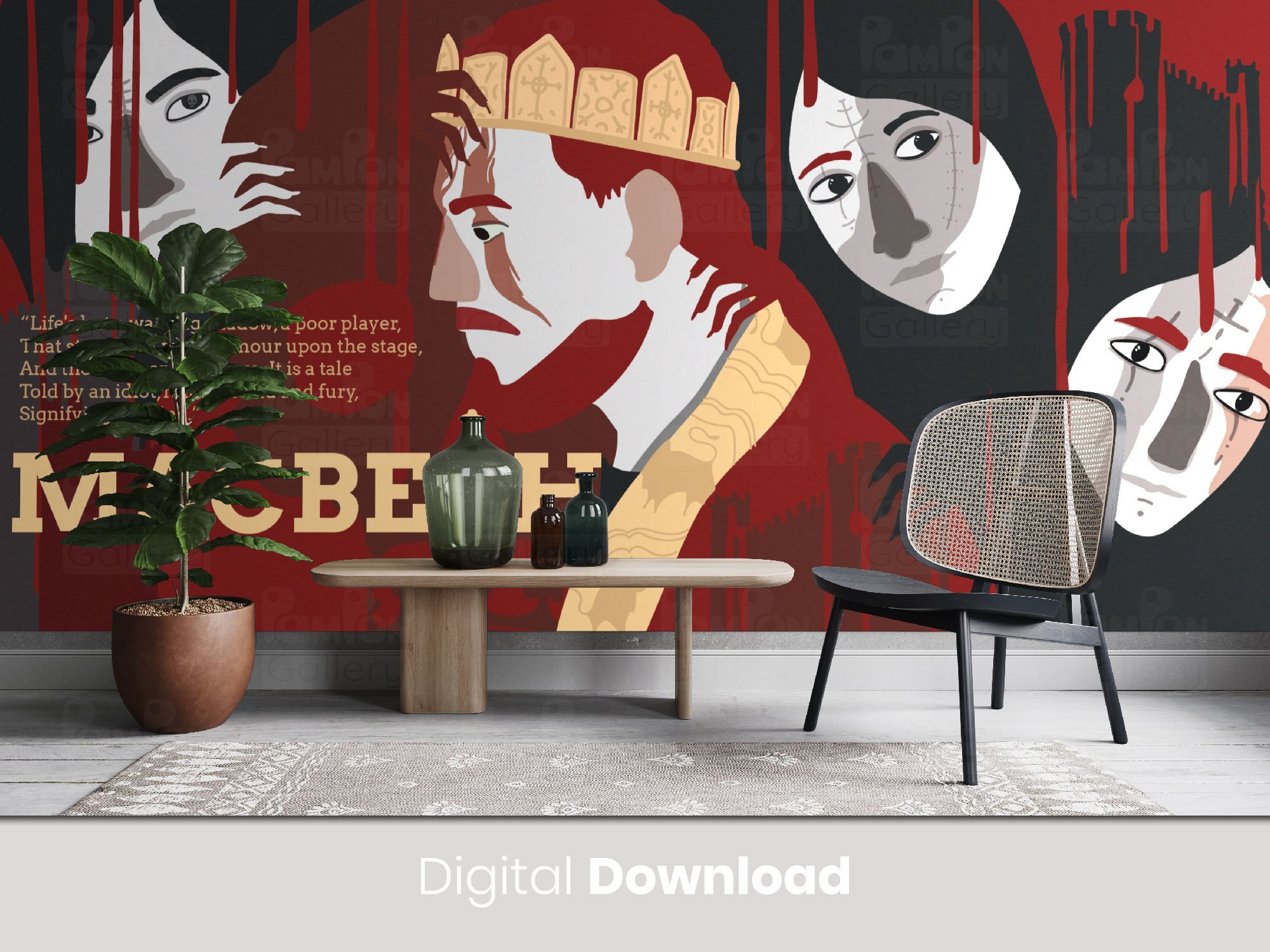 Macbeth | English Literature Printable Poster |school Wall Art ...