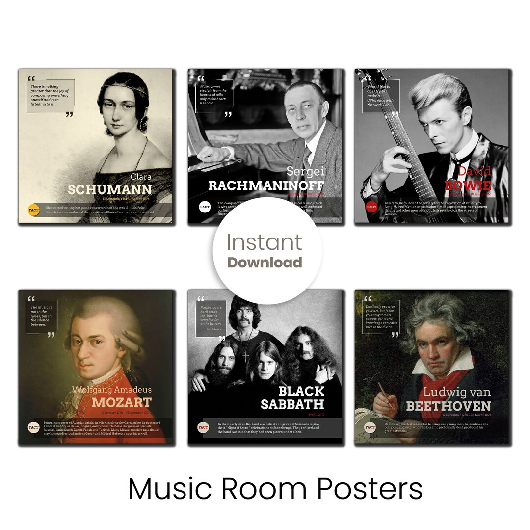 Music Room Posters | Music Room Decorations | Composers | Music Art ...