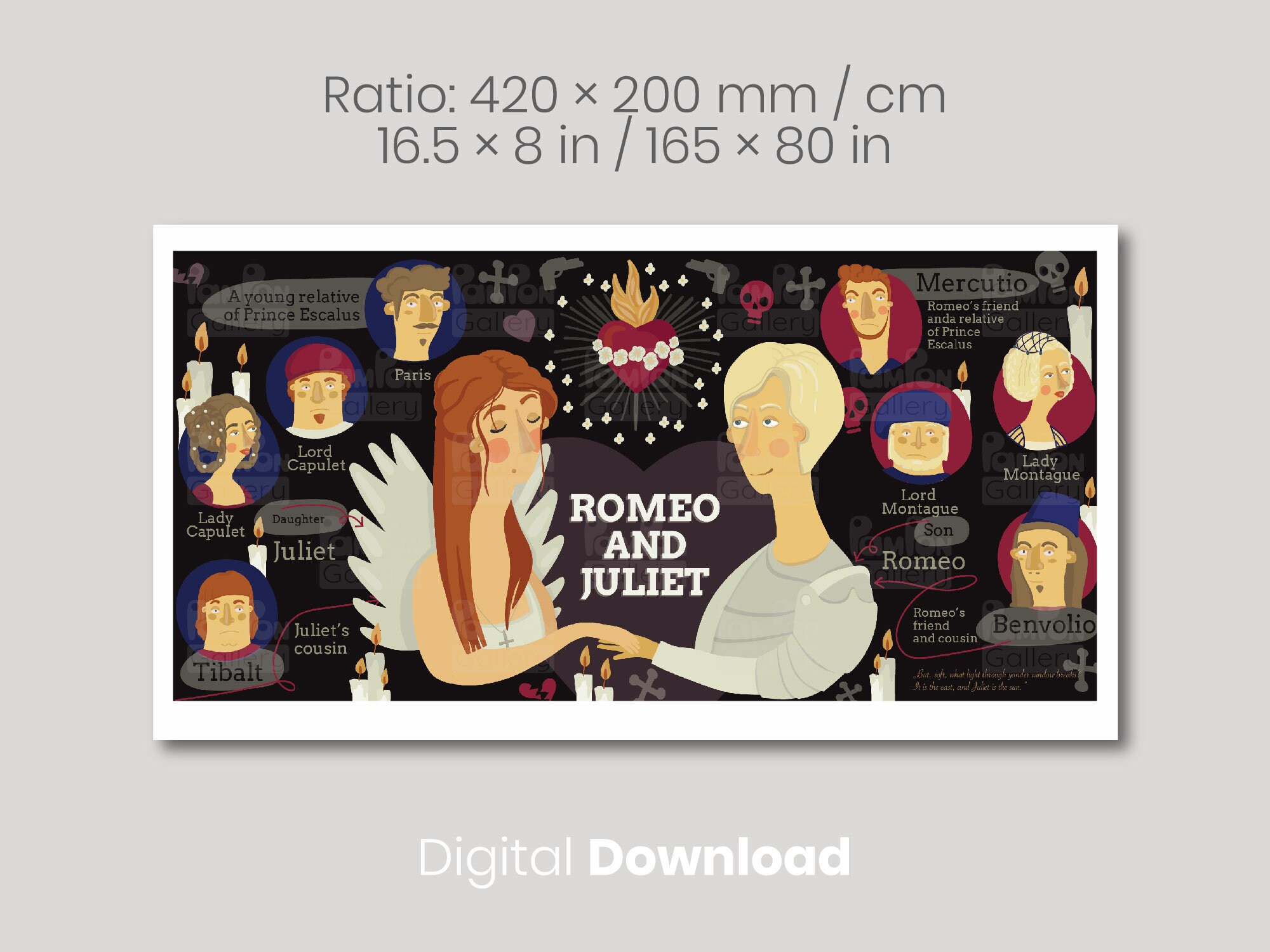 Romeo and Juliet Poster English Literature Classroom - Etsy