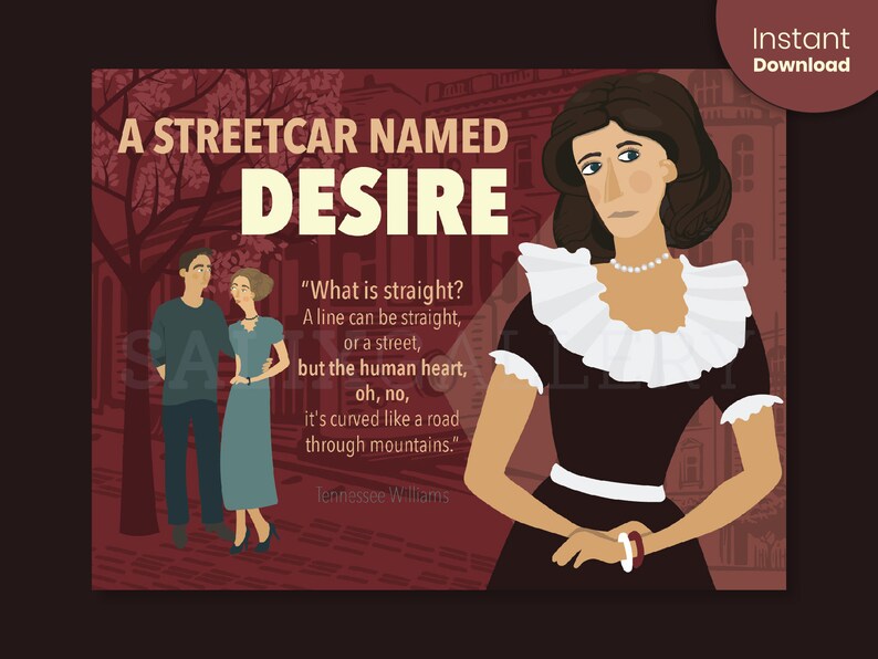 A Streetcar Named Desire Printable Poster | English Classroom Wall Art ...