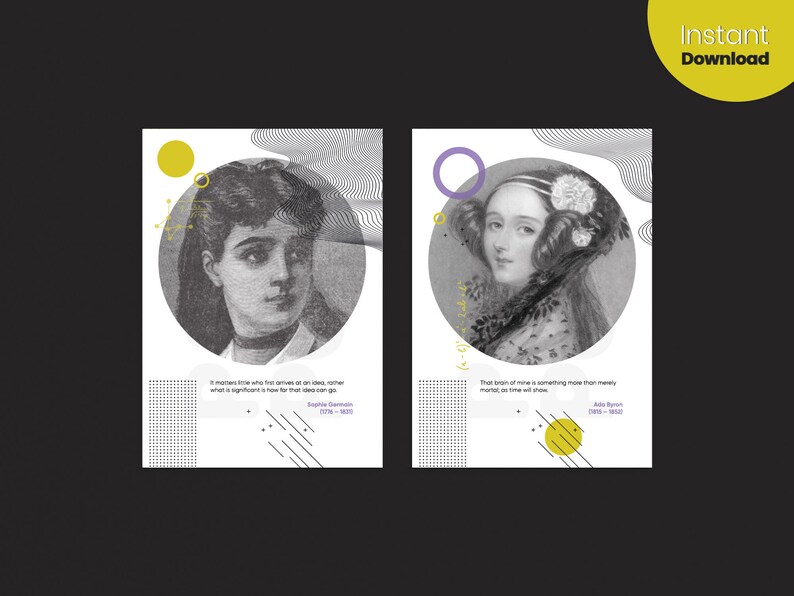 Set of 10 Women Mathematician Printable Posters | Inspirational Quotes ...
