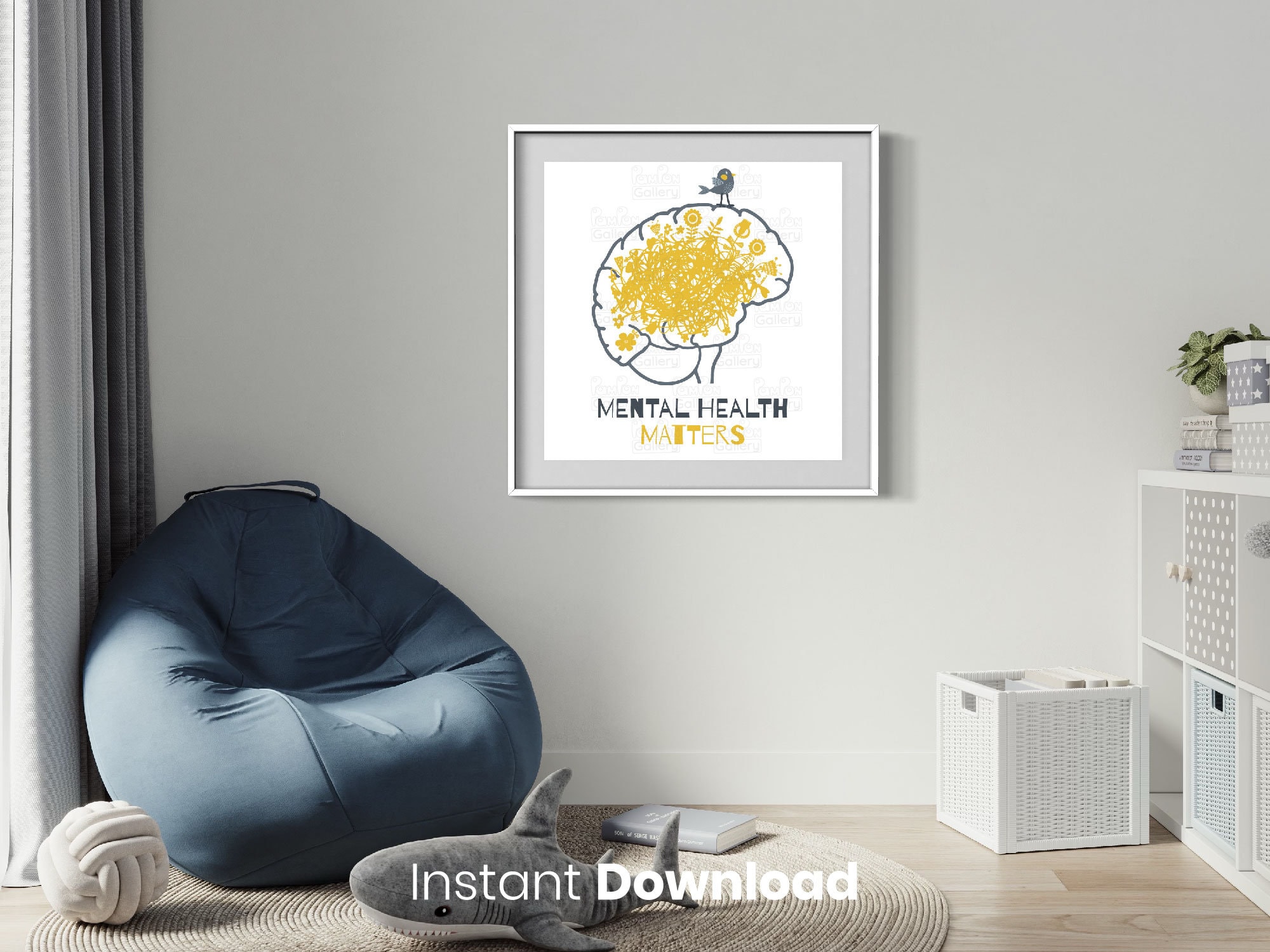 Mental Health Matters Printable Poster Therapy Office Decor Psychology ...