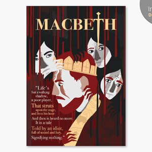 Macbeth Print | English Literature Printable Poster | Wall Art ...