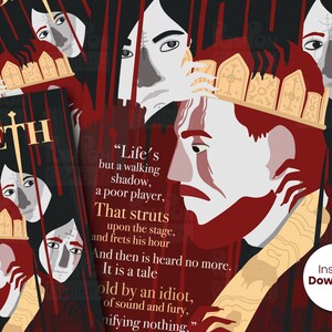 Macbeth Print | English Literature Printable Poster | Wall Art ...
