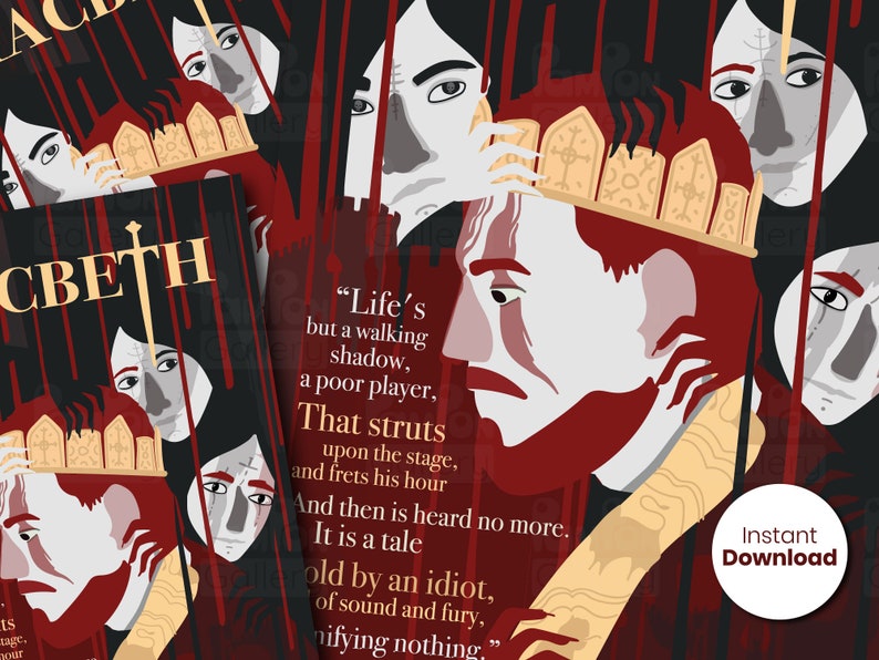 Macbeth Print | English Literature Printable Poster | Wall Art ...