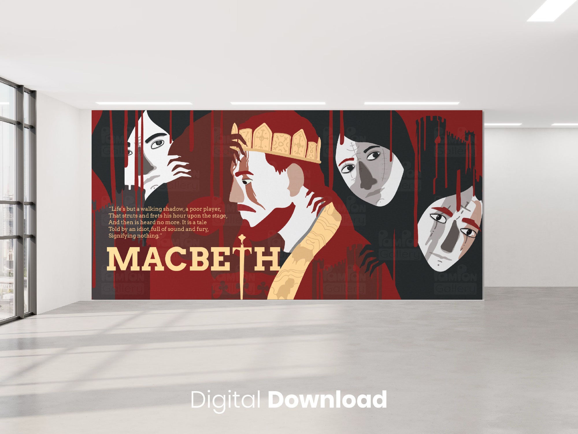 Macbeth | English Literature Printable Poster |school Wall Art ...