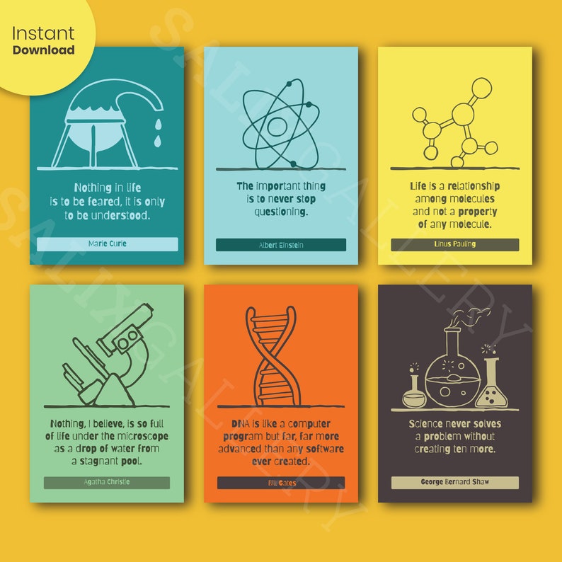 Science Quote Posters: Classroom Decor Prints (digital Download) - Etsy UK