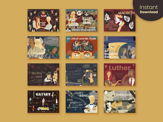 Set of 12 English Literature Art Print English Classroom - Etsy